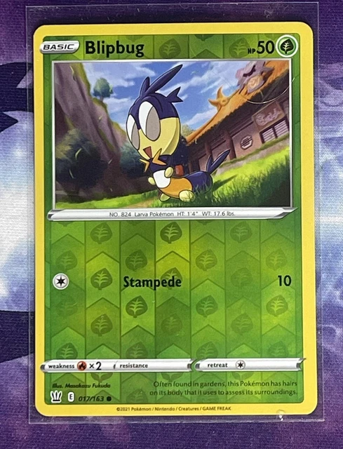 BLIPBUG NON-HOLOGRAPHIC COMMON 017/163 Pokémon TCG Battle Styles NM £1. ...