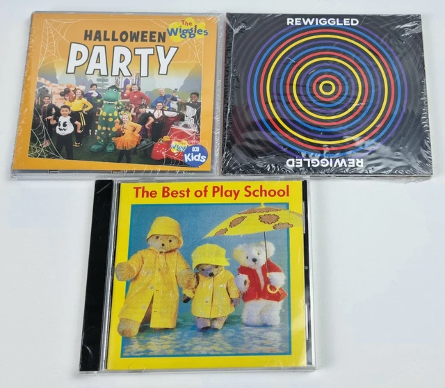 WIGGLES PLAY SCHOOL Kids CDs X 3 New Sealed ReWiggled Various Artists ...