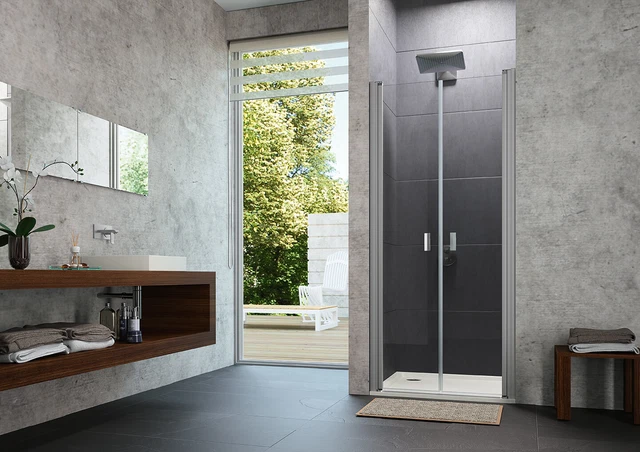 PORTE BATTANTE 4 coins pure design honnant en niche, largeur : 100 cm ...