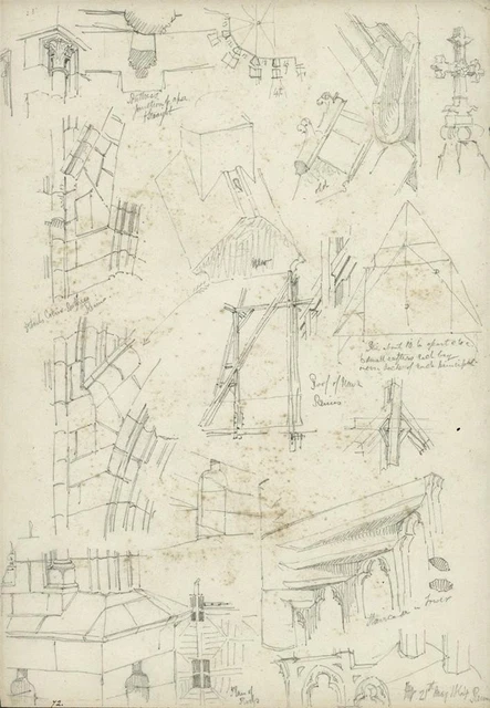THOMAS HENRY WATSON (1839-1913) Pencil Drawing Reims France 1864 ...