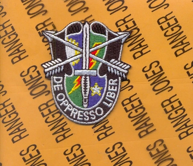 US ARMY SPECIAL FORCES AIRBORNE RANGER DUI crest 2" beret flash patch ...