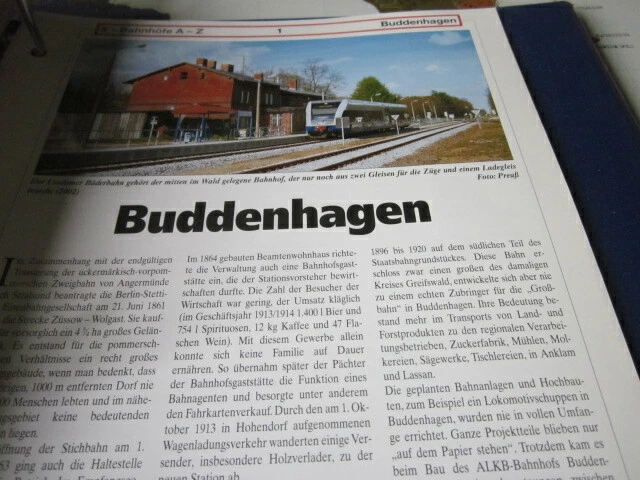BAHNHOF N UND Gleisplan Buddenhagen 2S Mecklenburg Vorpopmmern EUR 3,35 ...