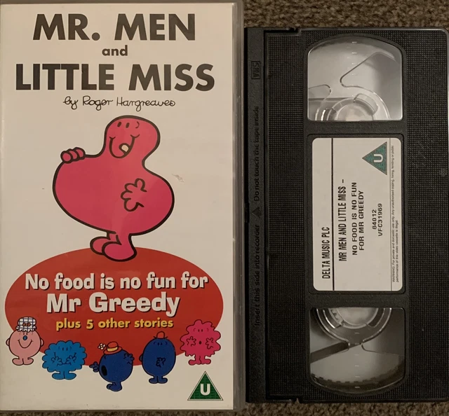 MR MEN AND Little Miss ‘No Food Is No Fun For Mr Greedy’-Vhs Video/Pal ...