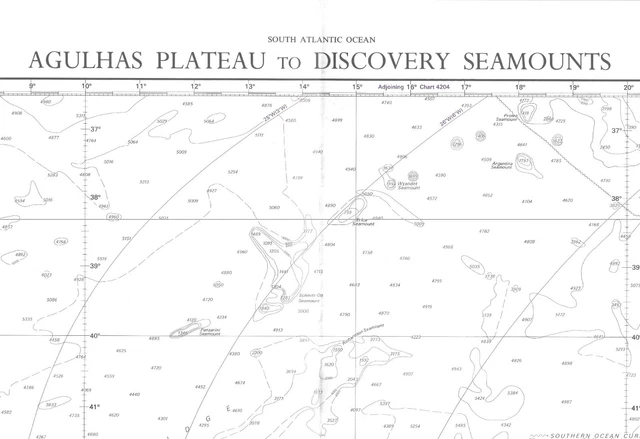CARTE DU PLATEAU Agulhas Découverte Des Seamounts Océan Atlantique Sud ...