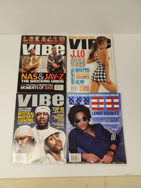 VIBE MAGAZINE 2000’S NAS & Jay Z J.LO Lenny Kravitz Ludacris Master P ...