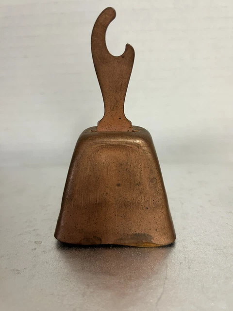 COPPER COW BELL Bottle Opener Bar Ware Vintage 2” X 3.25” $16.00 - PicClick