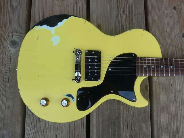 EPIPHONE (BY GIBSON) Les Paul Junior - Heavy relic - TV yellow - LP Jr ...
