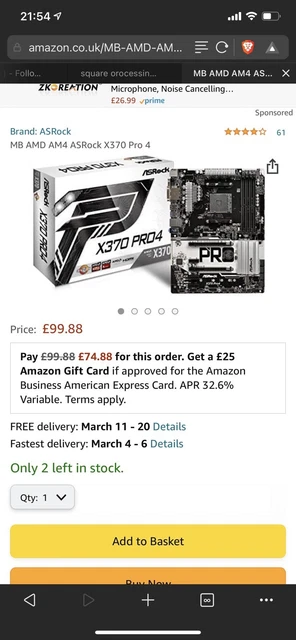 ASROCK X370 PRO4 Motherboard AMD X370 Socket AM4 4 x DDR4 M.2 ATX D-Sub ...