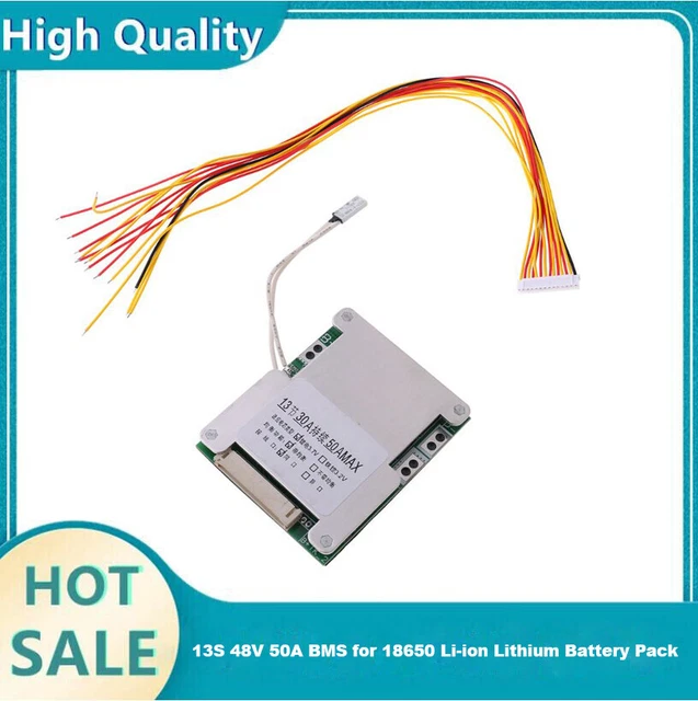 13S 48V 50A BMS Board Li-ion Lithium Battery Pack Protection Equalizer PCB AAU EUR 15,22 ...
