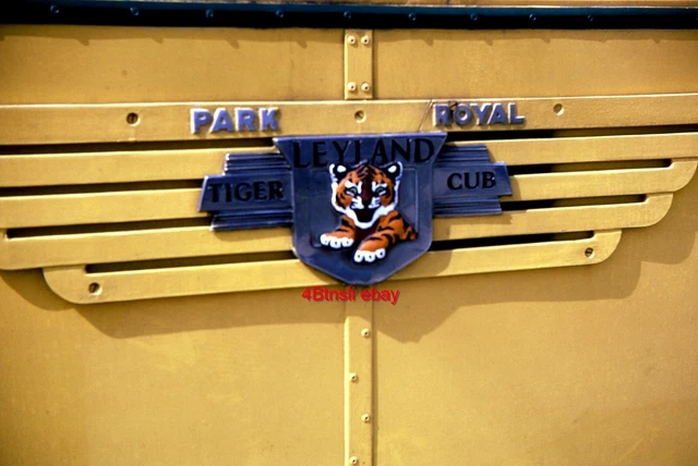 ORIGINAL 35MM BUS Slide Leyland Tiger Cub badge close up, taken 1969 £1 ...