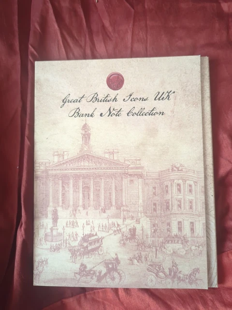 GREAT BRITISH ICONS UK Bank Note Collection Binder and 2x24 Carat Gold ...
