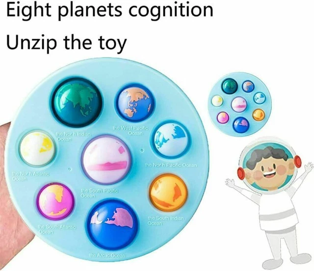 SOLAR SYSTEM POPIT Simple Dimple Fidget Toys Eight Planets Sensory ...