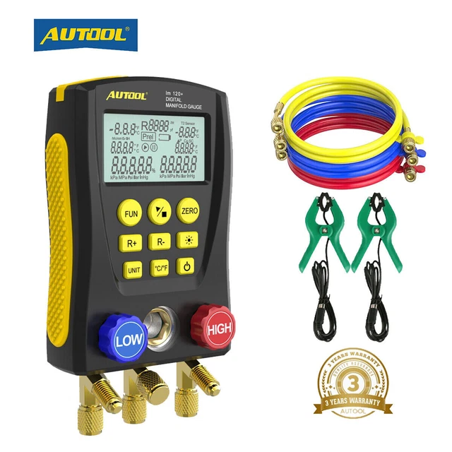 NEW AC REFRIGERATION Kit A/C Manifold Gauge Set Air R12 R22 R134a 410a ...