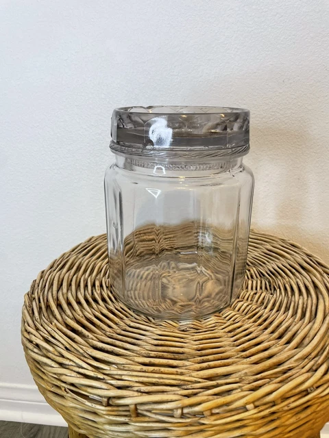 ANTIQUE CIGAR HUMIDOR Glass Jar Patented December 7 1915 Clear w/ Lid £ ...