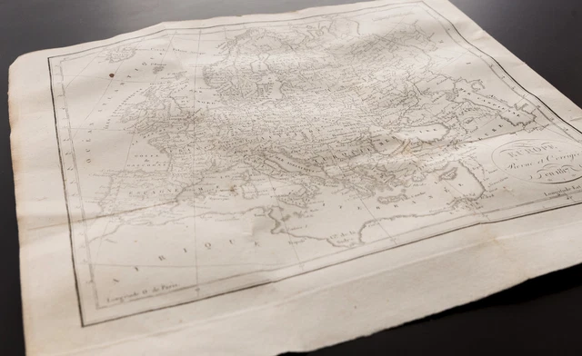 1824 - CARTE géographique ancienne de l'Europe, par G.B. Depping. Rare ...