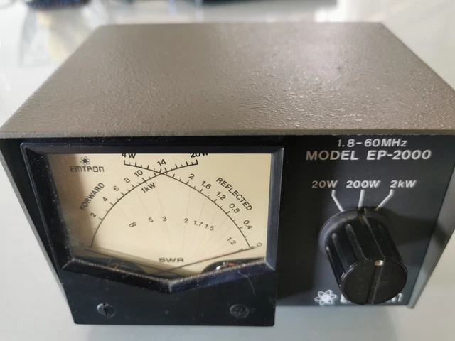 SWR AND POWER meter 3-Range 1.8-60Mhz 2kW/200/20w EMTRON EP-2000 $58.90 ...