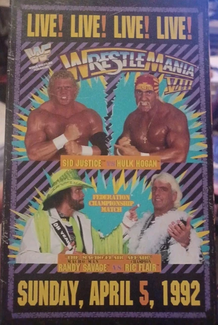 WWF WWE WRESTLEMANIA VIII 8 VHS £15.56 - PicClick UK