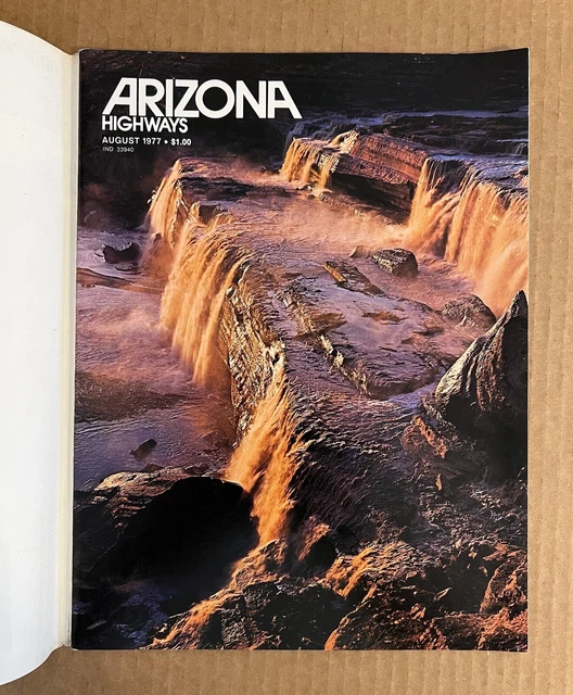 ARIZONA HIGHWAYS MAGAZINE August 1977 Grand Falls Little Colorado River ...