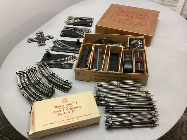 VINTAGE MARX STREAM Line Steam Type Electric train set #25242 NYC 999 ...