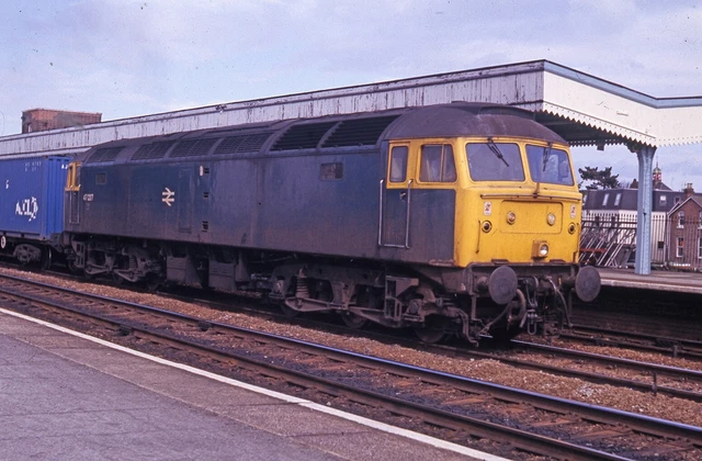 ORIGINAL 35MM RAILWAY Class 47 47227 Leamington Spa June 1982 ...