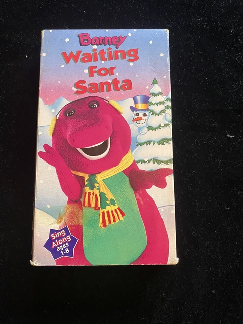 BARNEY WAITING FOR Santa VHS Christmas SING ALONG Purple Dinosaur 1992 ...