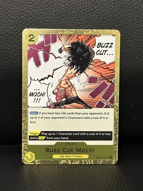 ONE PIECE CARD pillars of strength Eng Op03-119 Buzz Cut Mochi R rare ...