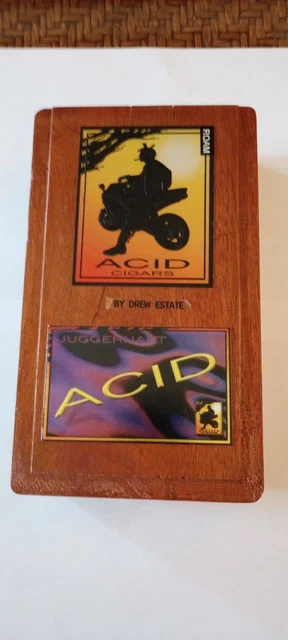 ACID CIGARS &ROAM& by Drew Estate 9”x5.5”x2.5” Empty Cigar Box £9.34 ...