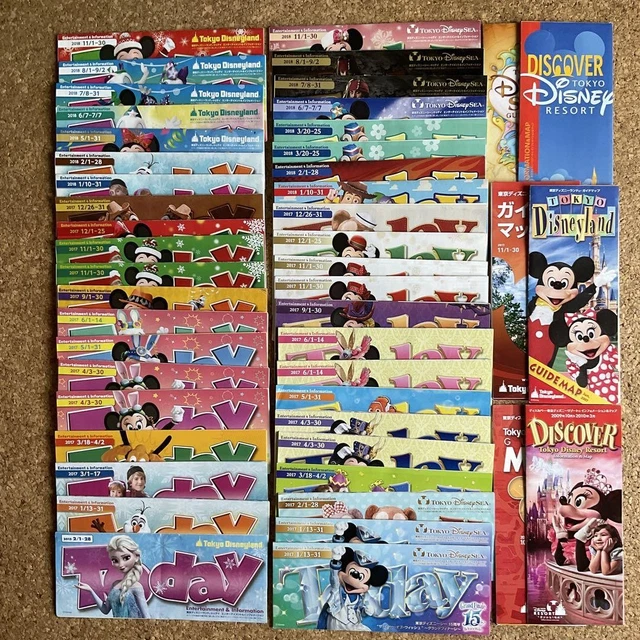 DISNEYLAND DISNEYSEA GUIDE Map Today Brochure Set 42 Occasion, Japon ...