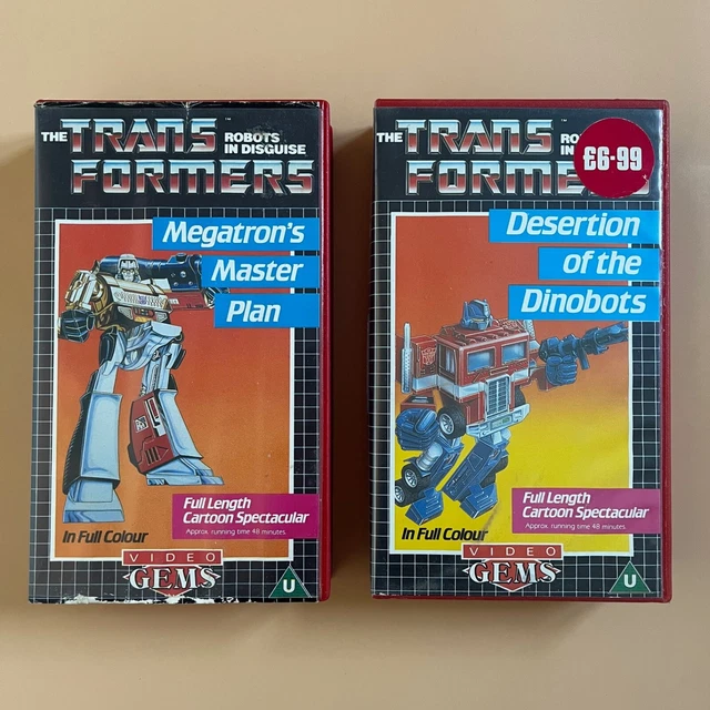TRANSFORMERS G1 VHS - Megatron's Master Plan and Desertion of the ...