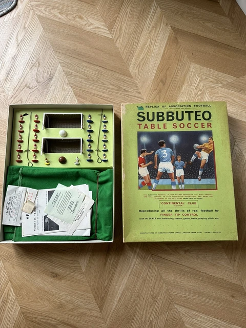 1960S SUBBUTEO TABLE Soccer - Continental Club Edition Complete £9.99 ...