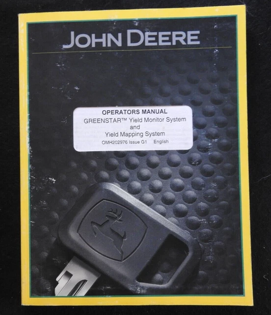 JOHN DEERE 9450 9550 9650 Sts Combine Greenstar Map Monitor Operators ...
