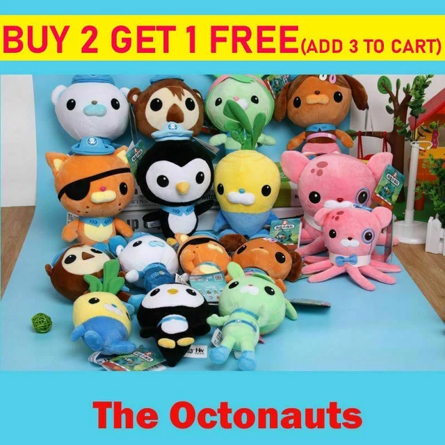 12'' THE OCTONAUTS Octo Crew Pack Barnacles Kwazii Peso Stuffed Plush ...