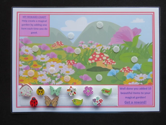 REWARD MOTIVATIONAL GARDEN CHART - ADHD Autism SEN PECS Visual ...