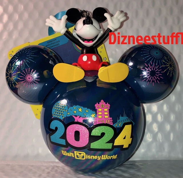 2024 WALT DISNEY World 4 Parks Mickey Mouse Glass Ornament £45.10 ...