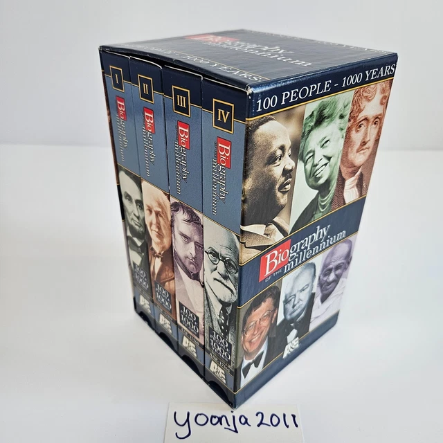 BIOGRAPHY OF THE Millennium VHS(4-Tape) Box Set (100 People-1000 Years) A&E £5.27 - PicClick UK