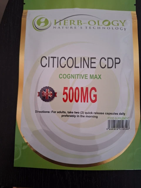 CITICOLINE CDP 500MG Capsule Herb-ology (60 TABLETS) £18.00 - PicClick UK