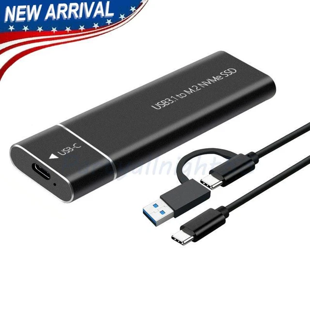 M.2 NVME TO USB Enclosure Type-C Storage Case Adapter SSD SATA External ...