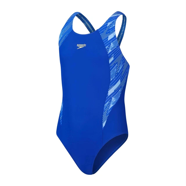 SPEEDO HYPERBOOM SPLICE Muscleback Junior Swimsuit 7-8 Years / 26" Blue ...