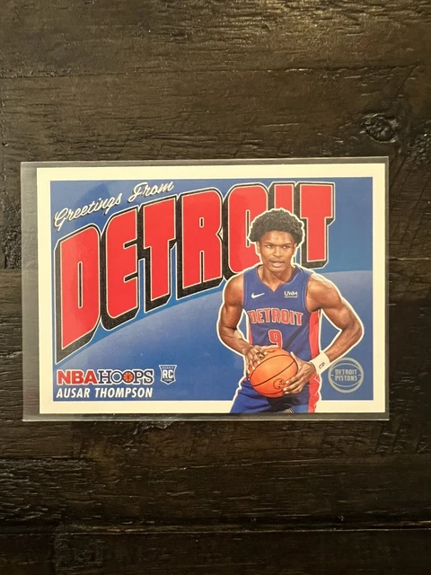 2023-24 NBA HOOPS Ausar Thompson Rookie Greetings #13 Detroit Pistons ...