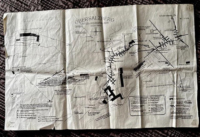 VINTAGE 1923-1945 OBERSALZBERG Hitler’s Residential Area Map $45.00 ...