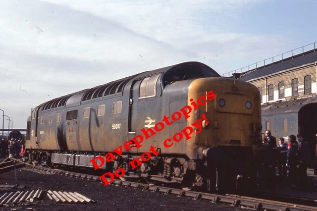 ORIGINAL 35MM Slide Railway Diesel /Steam 55007 @ Doncaster Works Mar ...
