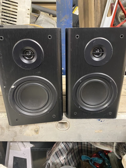 PAIR OF BLACK Sandstrom SHFTPPH10 Wired Bookshelf Speakers 50W 6 Ohms 2 ...