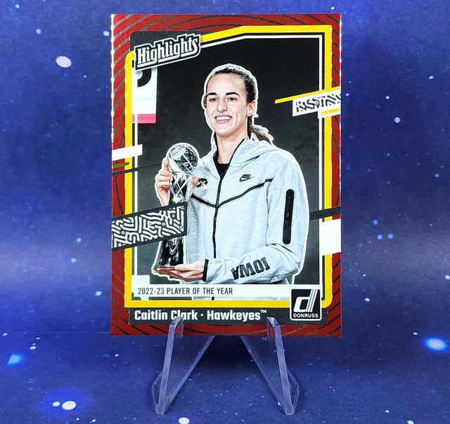 CAITLIN CLARK 2024 Panini Highlights Joueur de l'année Hawkeyes Red ...