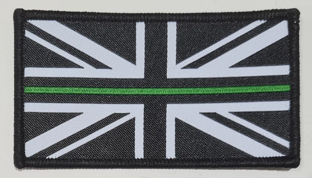 UNION JACK BADGE thin green line UK Ambulance Paramedic patches £0.99 ...