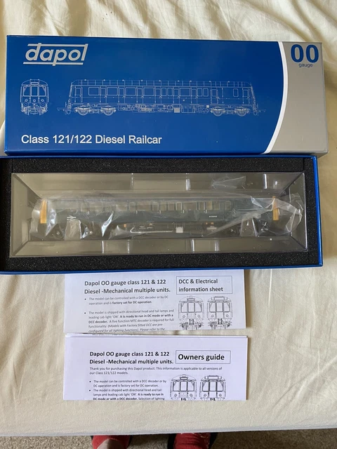 Oo Gauge Dapol Class 122 Bubble Car M55003 Br Blue Dcc Fitted Boxed