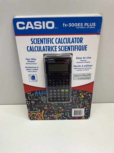 CASIO FX-300ES PLUS Scientific Calculator Brand New. Solar And Battery ...