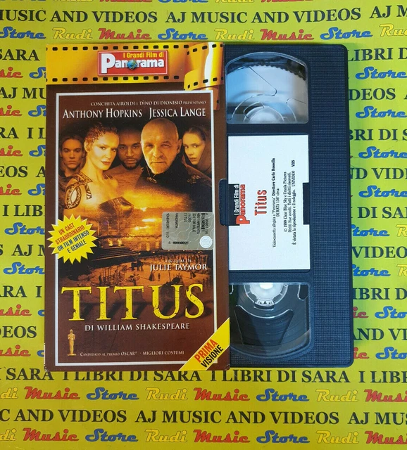 VHS FILM TITUS Anthony Hopkins Jessica Lange GRANDI FILM DI PANORAMA ...