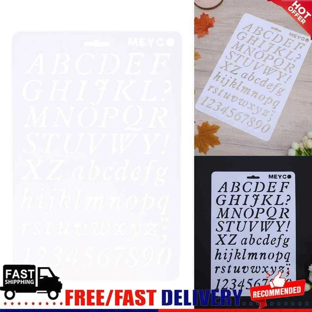 LETTERING STENCIL LETTER Alphabet Stencils Painting Paper Craft Number ...