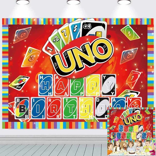 UNO PARTY SUPPLIES Birthday Decor Backdrop Banner Background Vinyl ...