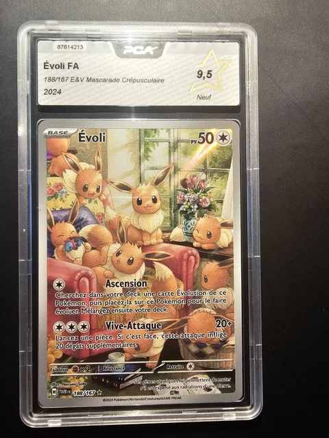 CARTE POKÉMON EVOLI AR 188/167 EV6 Mascarade Crépusculaire PCA 9.5 EUR 169,00 - PicClick FR